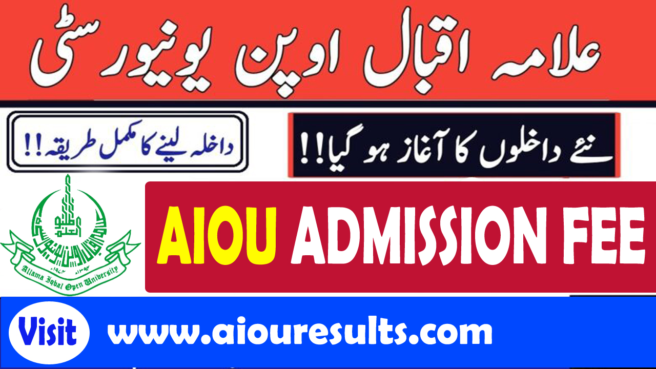 AIOU Admission Fee 2025 All Programs
